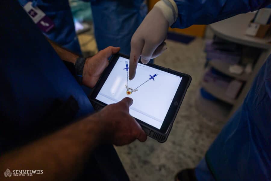 Single-puncture surgery on a patient with metastatic spinal tumor at ...