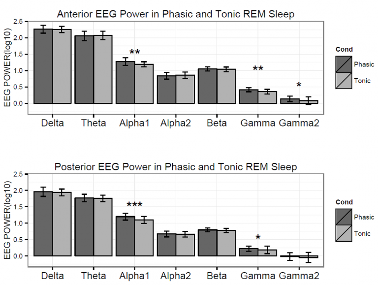 EEG spectral power in phasic and tonic REM sleep: Different patterns in ...