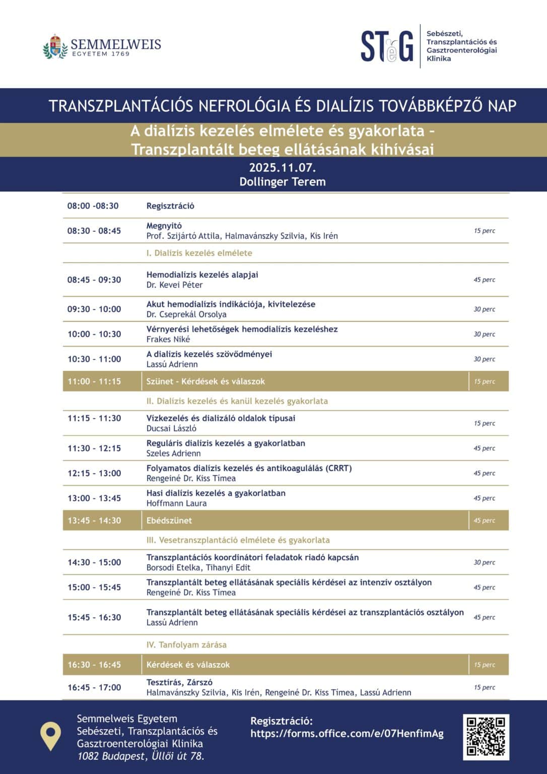 Transzplantációs Nefrológia és Dialízis Továbbképző Nap – Sebészeti ...