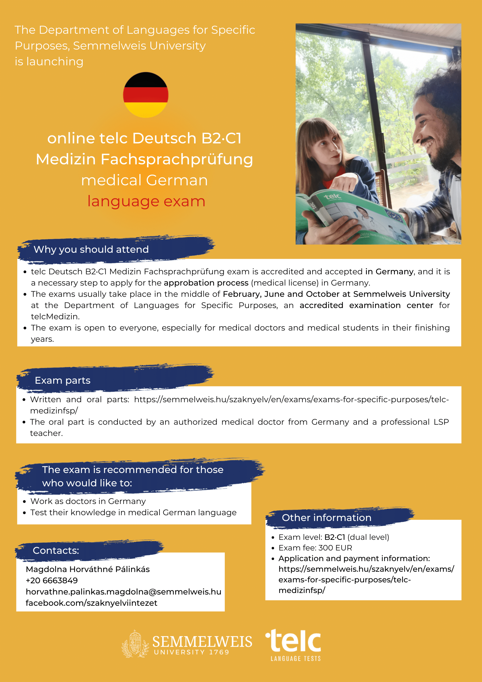 telc MEDIZIN Fachsprachprüfung (German) – Department of Languages for ...