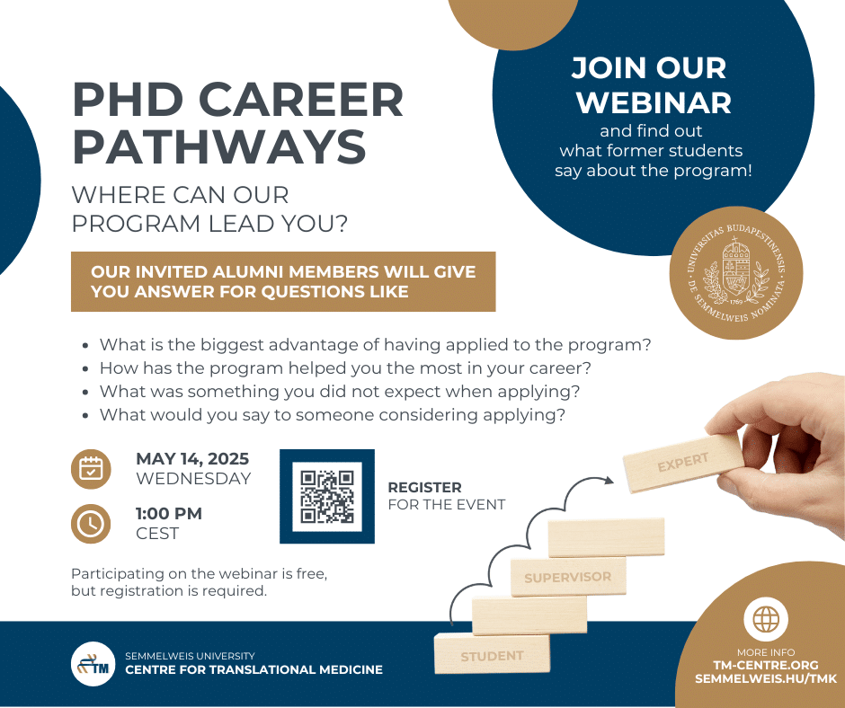 PhD Career Pathways Webinar – Transzlációs Medicina Központ